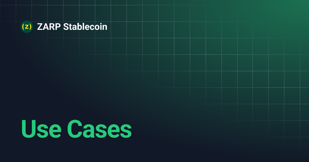 Use Cases | ZARP Stablecoin